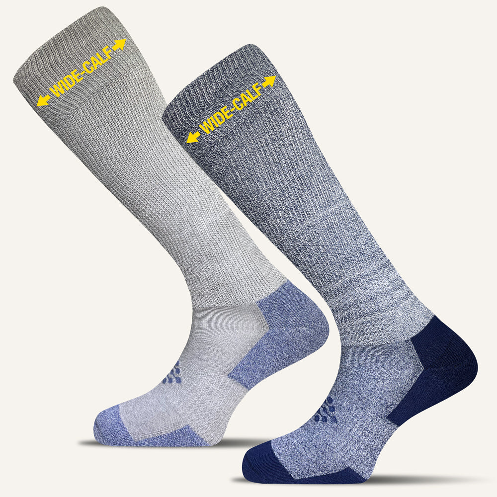 Men's Colorful Marl Knee High Wide Calf Compression Socks - 2 Pair – TRUEENERGY® Socks