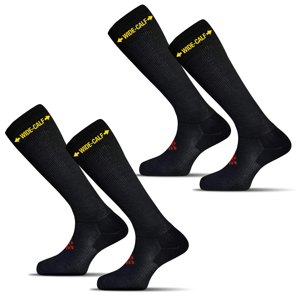 Women's Knee High Wide Calf Compression Socks - 4 Pair – TRUEENERGY® Socks