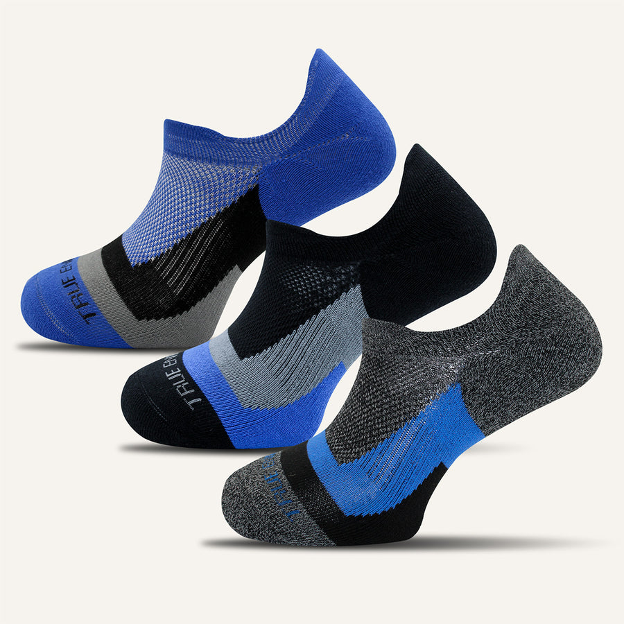 Men's Elite Performance No Show Socks with Double Tab- 3 Pair ...